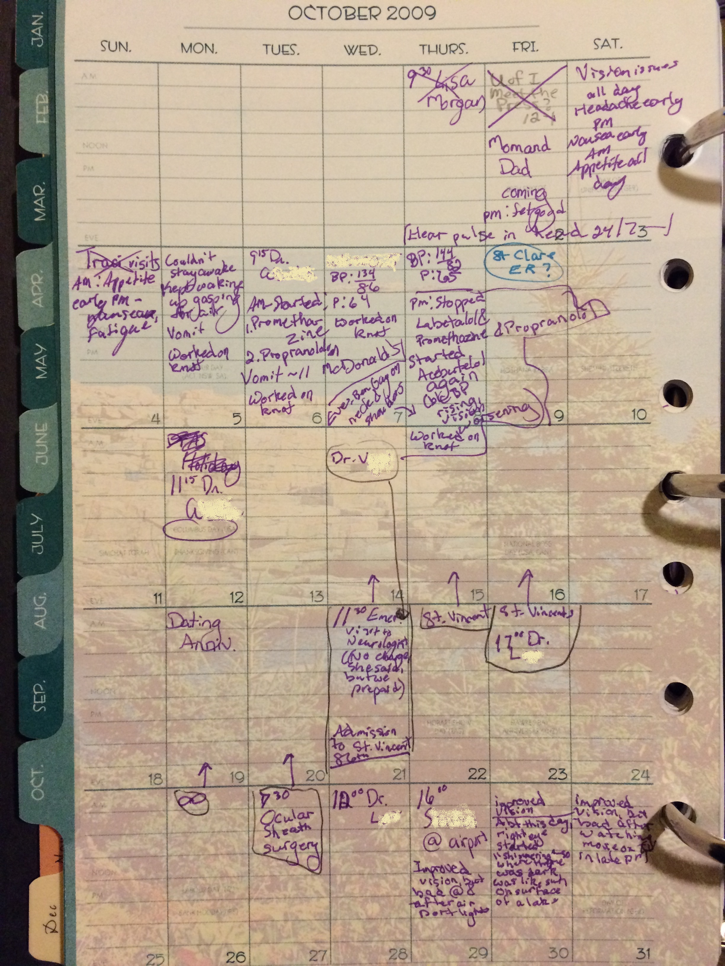 Oct 2009 planner | Wych Elm Reiki and Intuitive Services